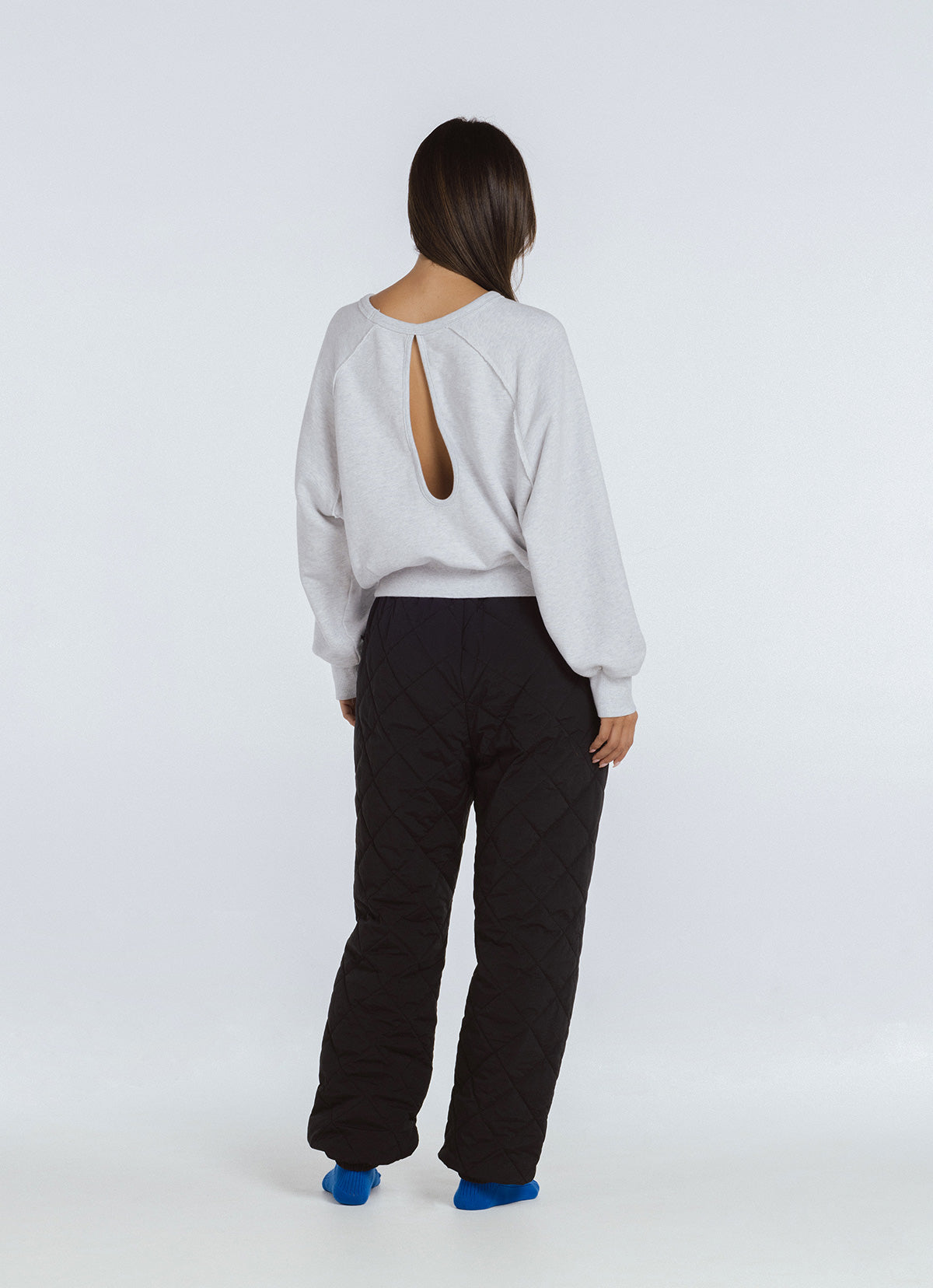 Quilted bulky pants_Black | BUDHI MUDRA JAPAN